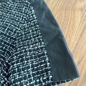 Zara | Tops | Nwt Zara Trf Collection Tweed Crop Top With Faux Leather ...